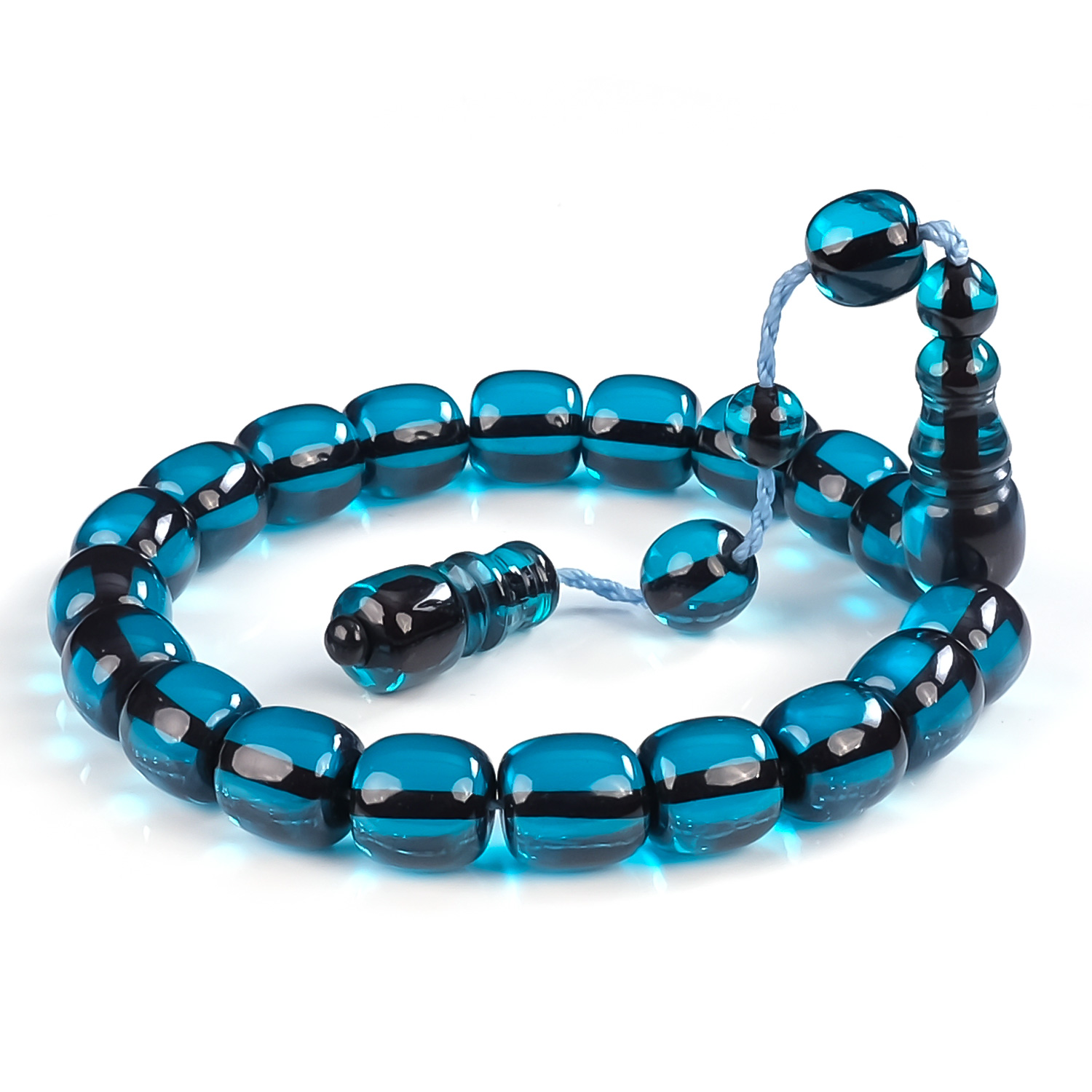 Kapsül Kesim Su Mavisi Maskot Sıkma Kehribar Tesbih