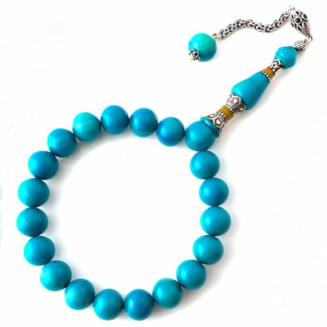 Nakkaş İmame Özel Yapım Maskot Boy Firuze Rengi Tesbih